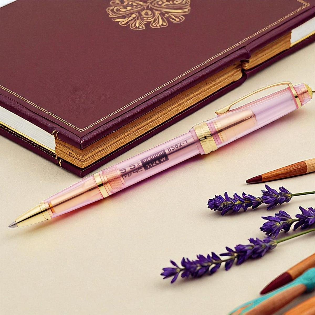 Cross Bailey Light Translucent Pink Sapphire GT Ballpoint Pen AT0742-2
