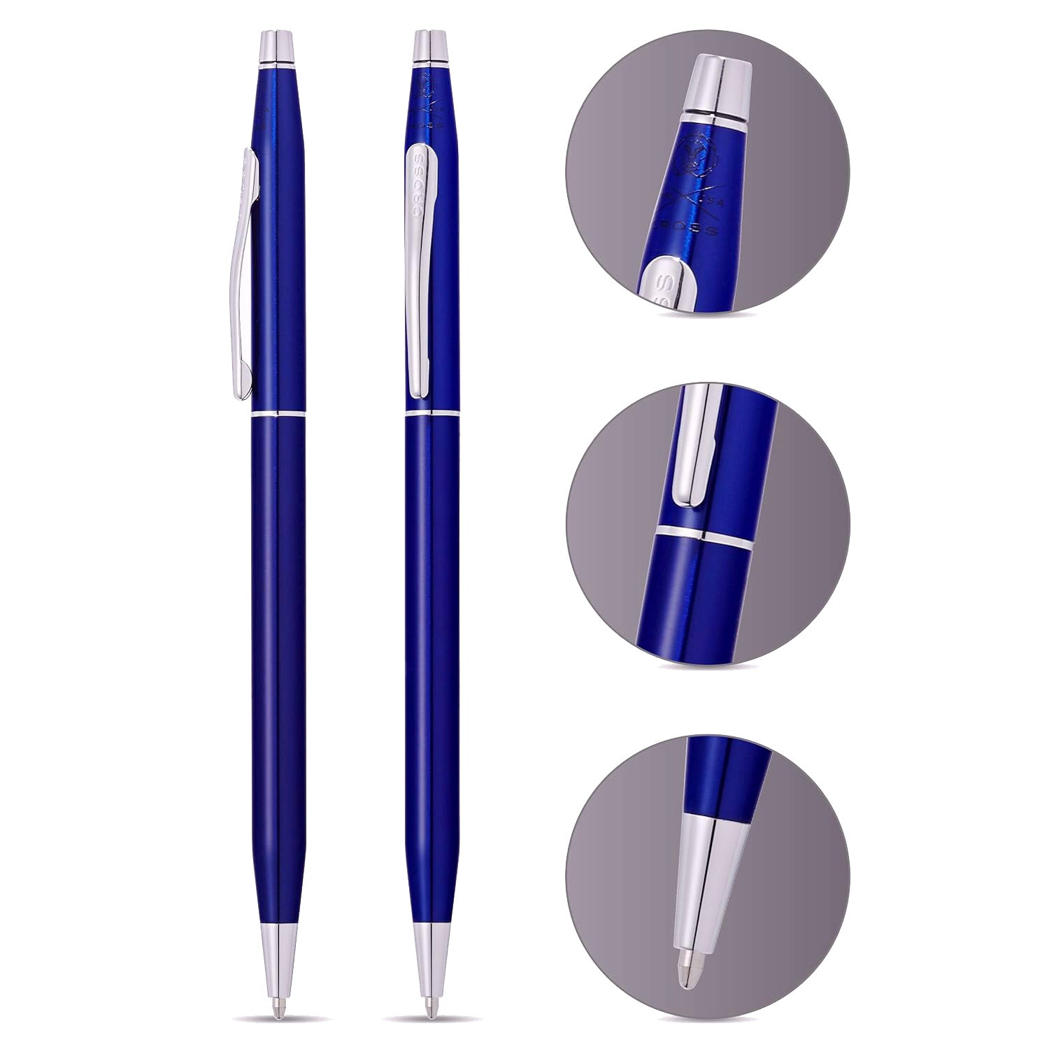 Cross Classic Century Translucent Blue CT Ballpoint Pen AT0082-112