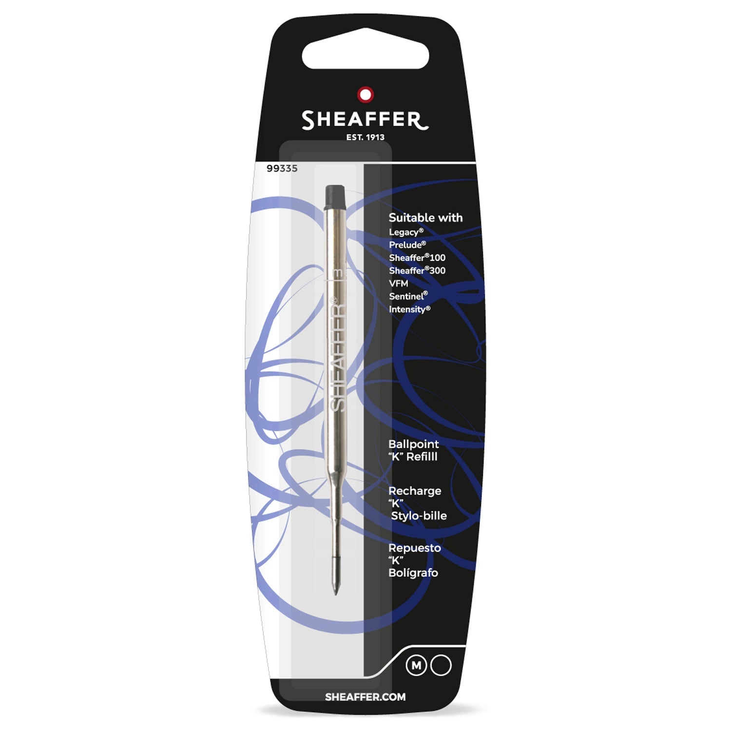 Sheaffer K Style Ballpoint Pen Refill (Black - M) 99335