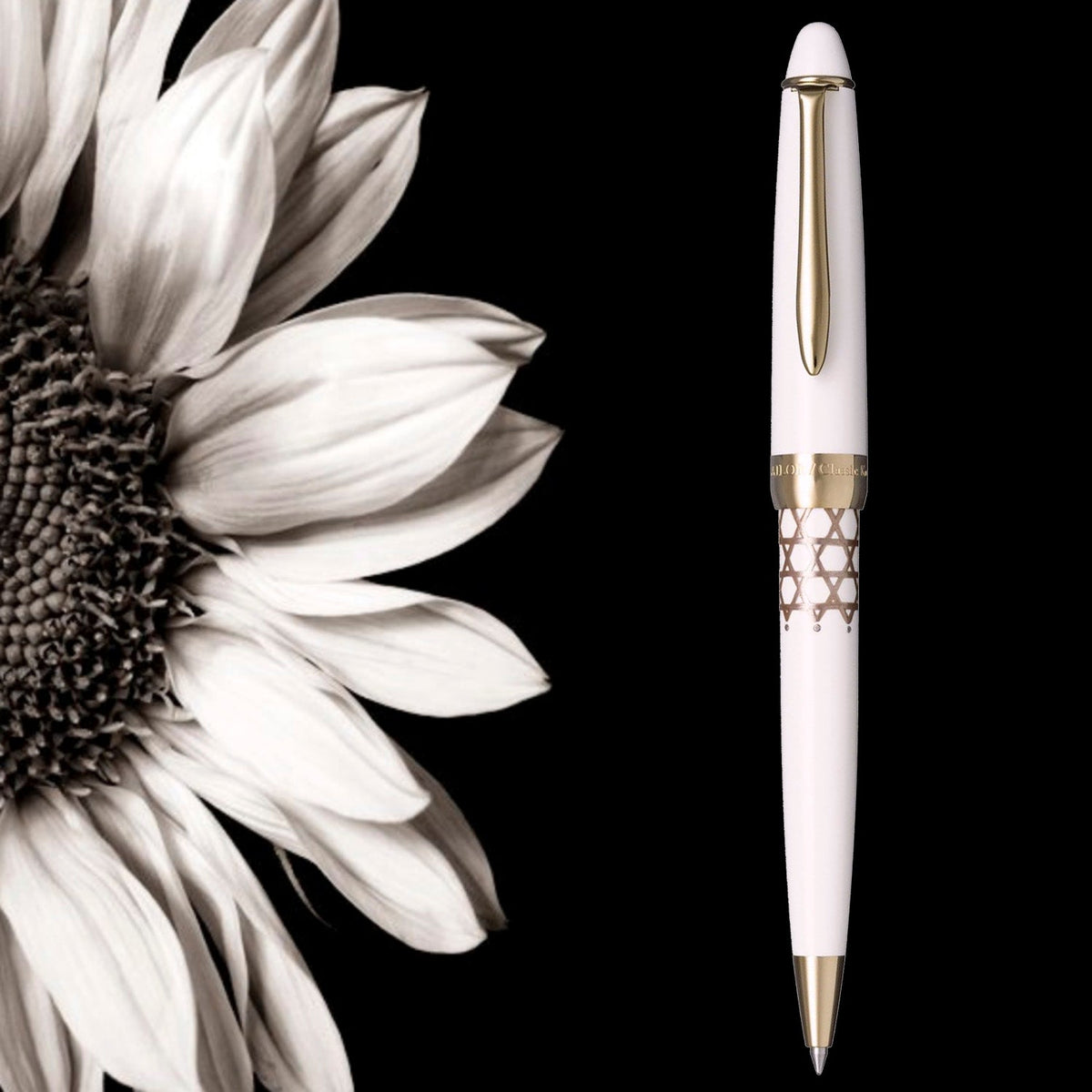 Sailor Classic Ko Bamboo Mesh White Ballpoint Pen 15-2502-210