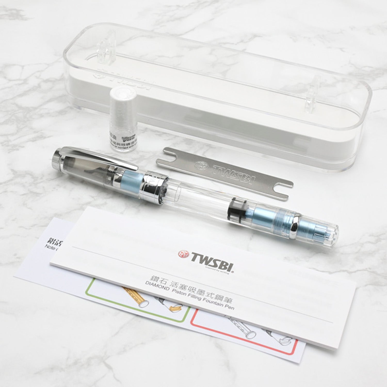 Twsbi Diamond 580 AL Iceberg Blue CT Fountain Pen (Limited Edition)