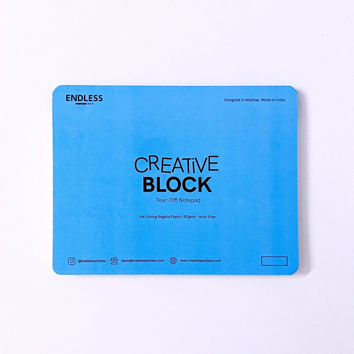 Endless Creative Block White Tear-Off Notepad (A5 - Blank) ESCB70A5B