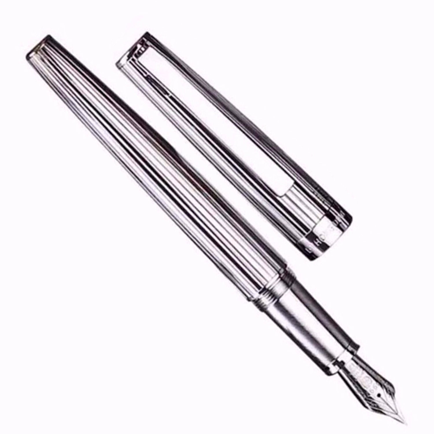 Hongdian 1845 Chromium Silver White Fountain Pen