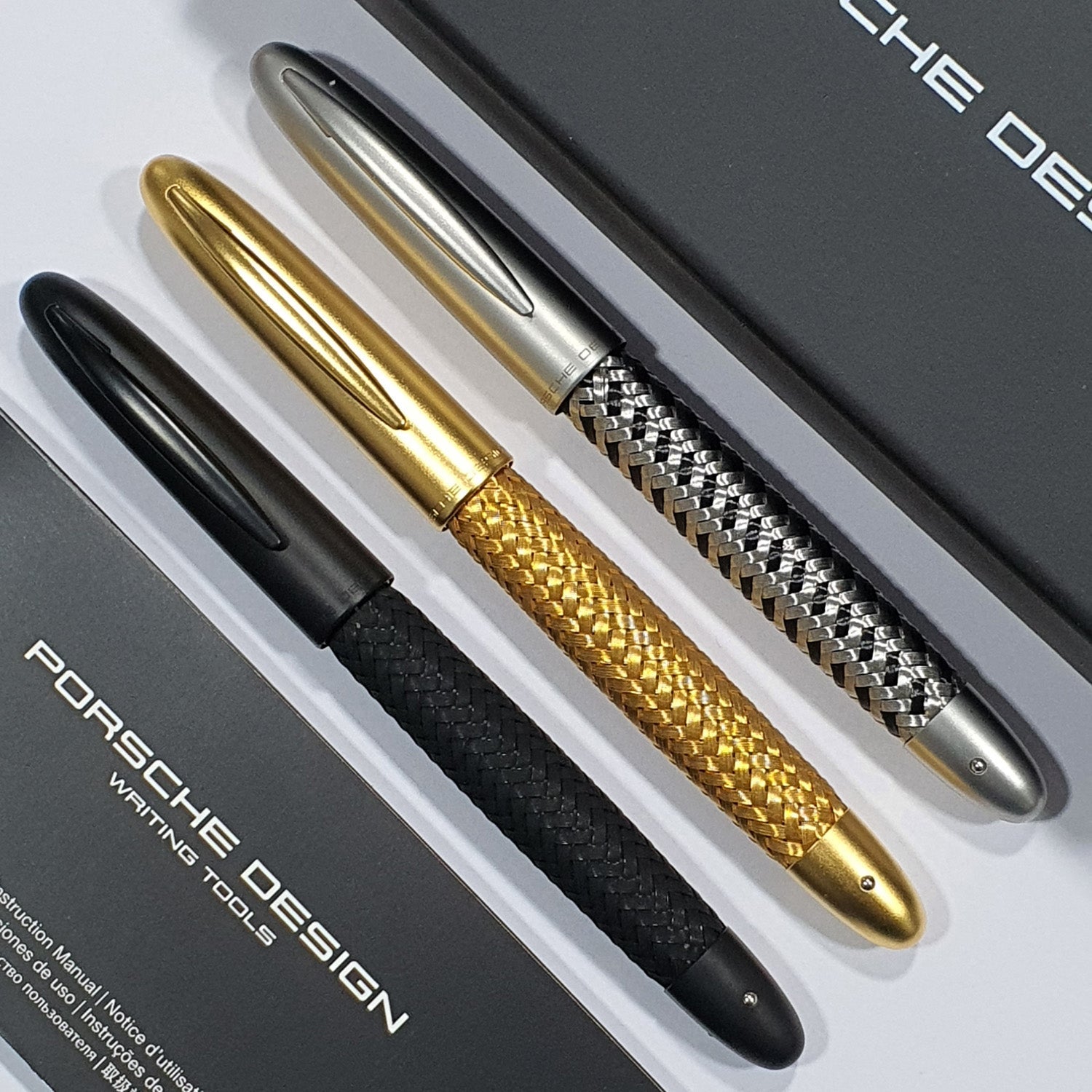 Porsche Design TecFlex Steel/Black Fountain Pen