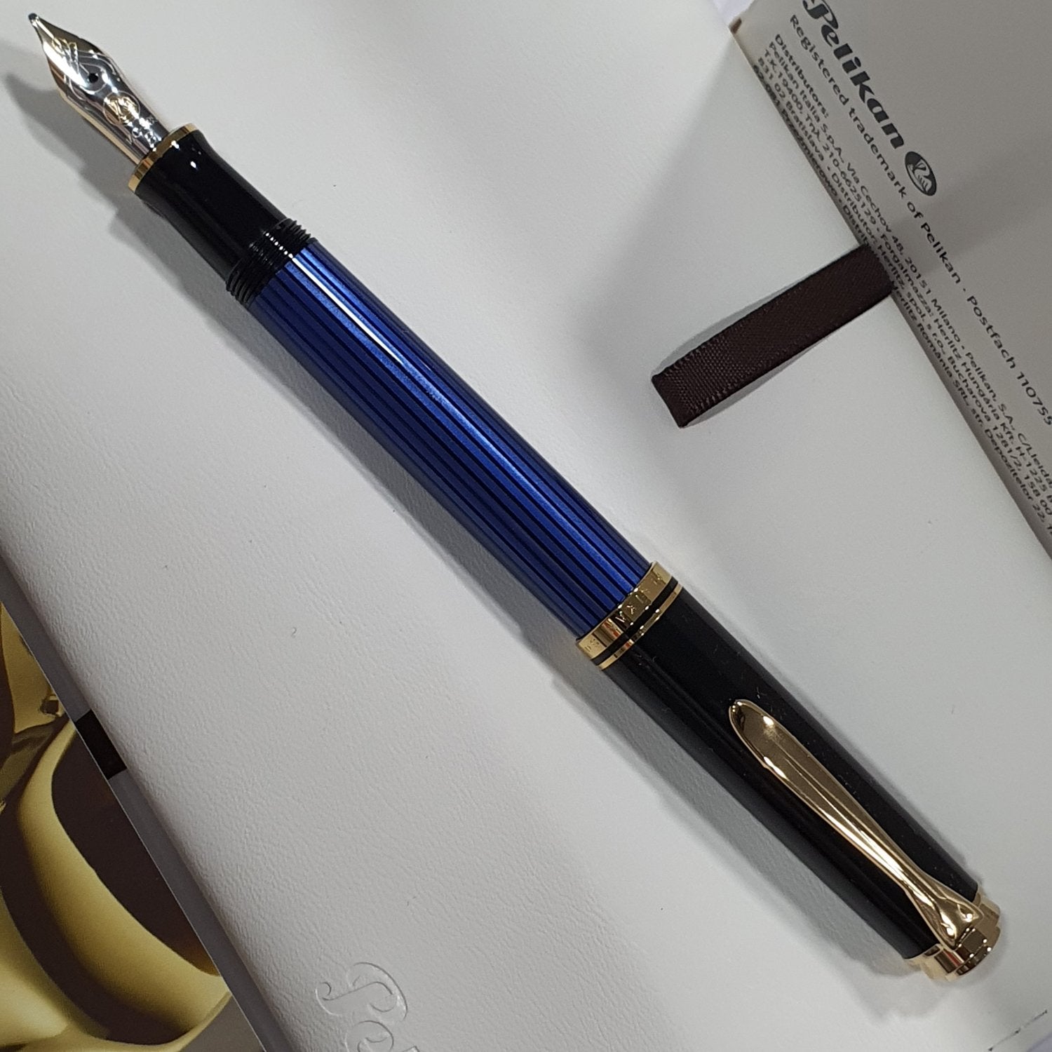 Pelikan Souveran M400 Black/Blue Fountain Pen | Germany | Onlinemantra.in