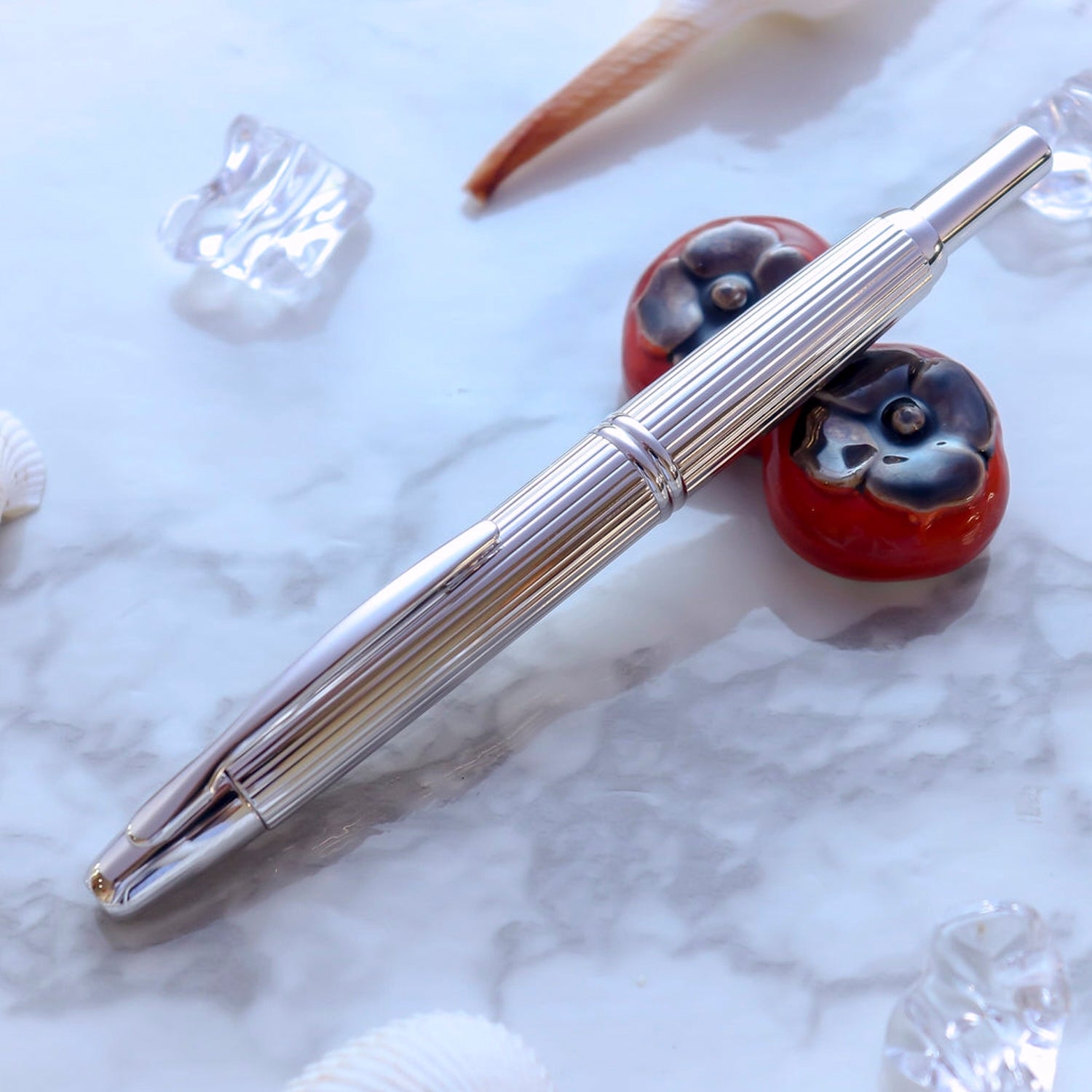 Pilot Capless Stripe Silver CT Fountain Pen