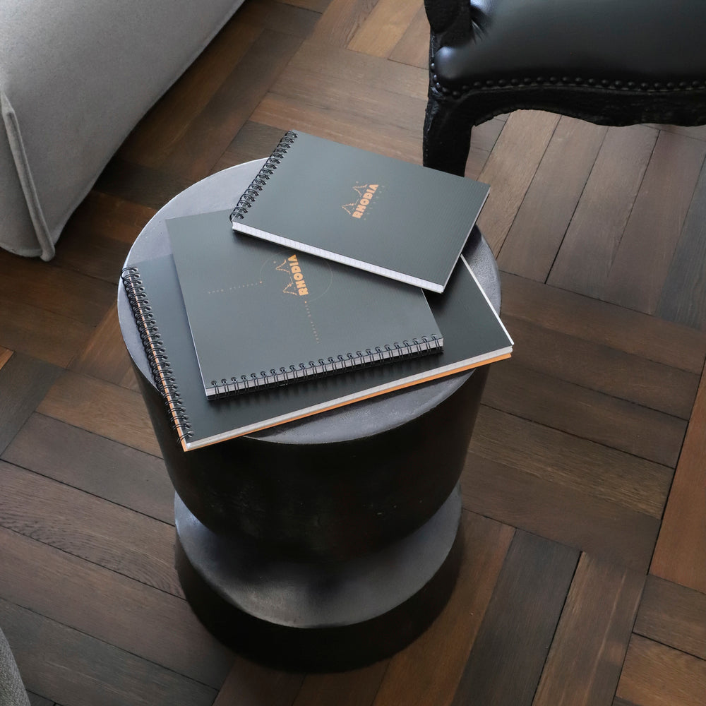 Rhodiactive Black Notepad (74X105mm - Grid) 11920C